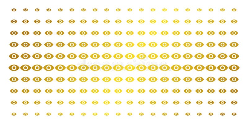 Eye Gold Halftone Matrix stock vector. Illustration of eyeball - 120349092