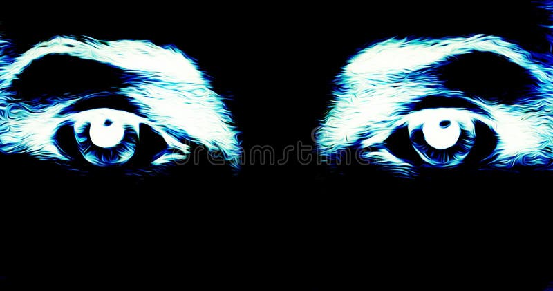 Eye Graphic Desigh, Computer Collage on Black Background. Stock ...