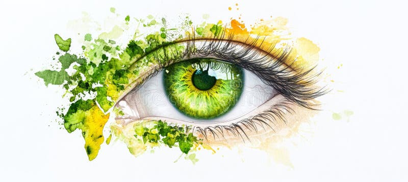 Eye with Green Forest Reflection a Stunning Visual for World Sight Day ...