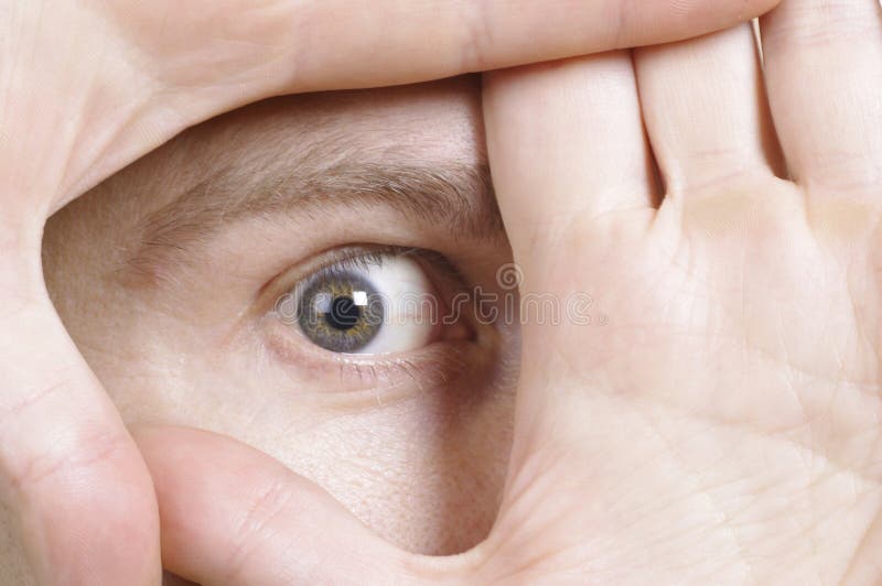 Eye and a hand frame stock image. Image of model, perspective - 29638517