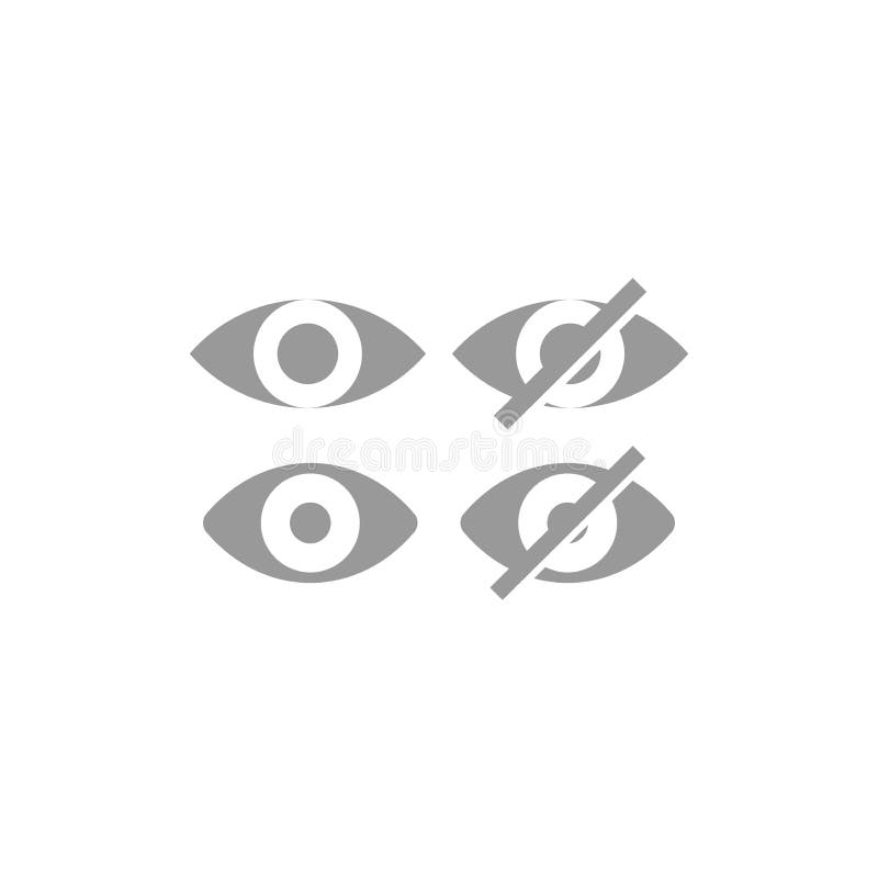Eye, Hide Show Simple Vector Icon Set. Stock Vector - Illustration of ... Eye, Hide Show Simple Vector Icon Set. Stock Vector - Illustration of ...