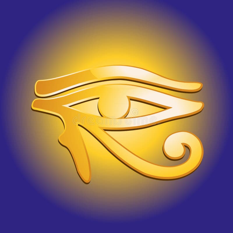 Eye of Horus stock vector. Illustration of healing, gold - 63297728