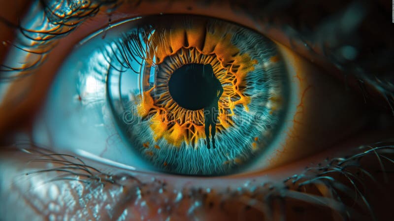 Eye with Human Reflection Macro Stock Illustration - Illustration of ...