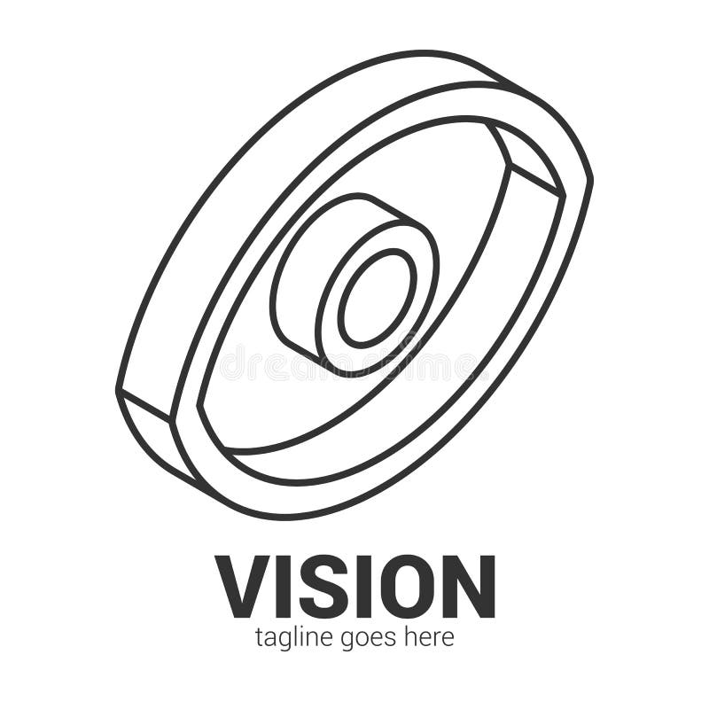 Vision. 3D Icon or Logo Design Stock Vector - Illustration of ...