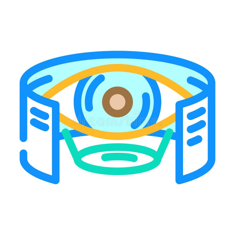 Eye Icon with Ar Augmented Reality Color Icon Vector Illustration Stock ...