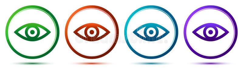 Key Icon Artistic Frame Round Button Set Illustration Stock Vector ...