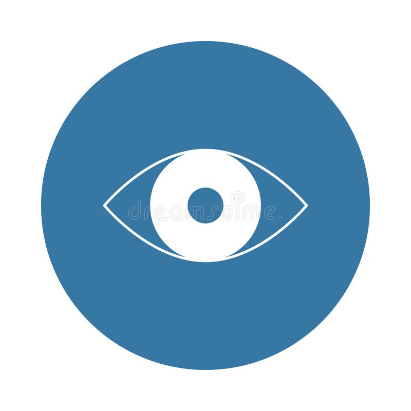 Eye icon in Badge style stock illustration. Illustration of curve ...