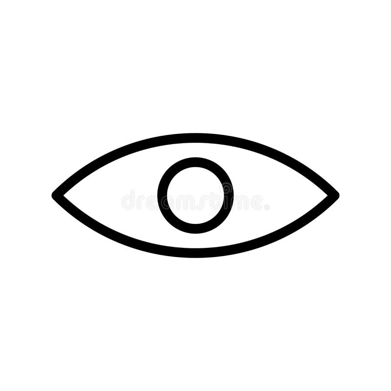 Eye Icon. Black Linear Eye Icon Stock Vector - Illustration of business ...