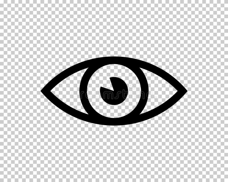 Eye Icon in Black on Transparent Background. Vector EPS 10 Stock Vector ...