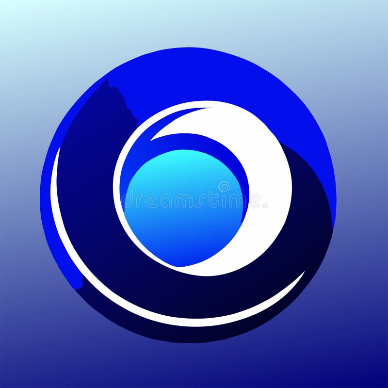 Eye Icon on Blue Gradient Background. 3d Rendering, 3d Illustration ...