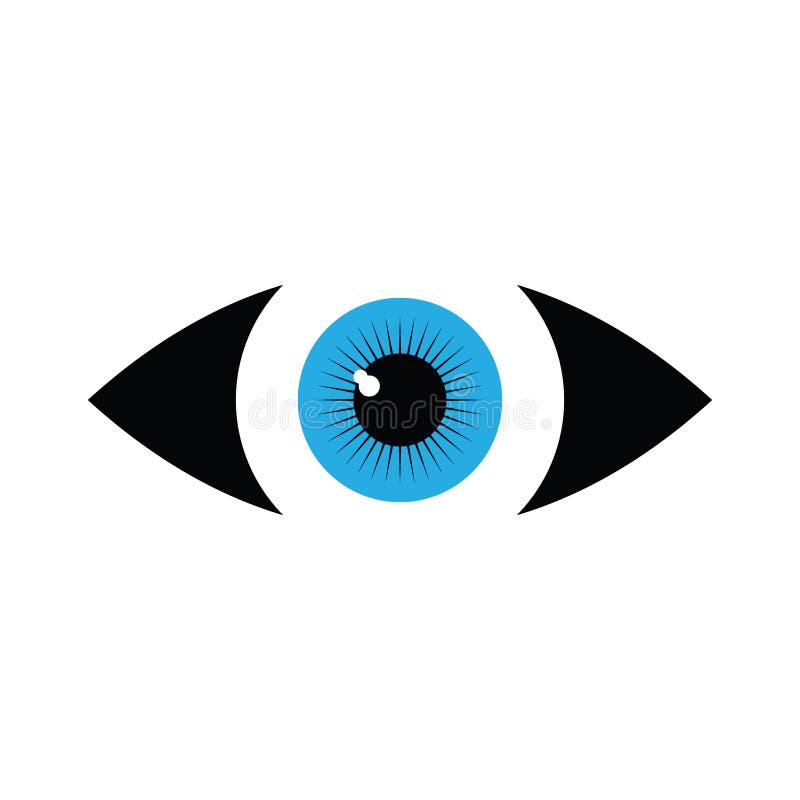 Eye Icon. Blue Eye Symbols for Web Design Stock Vector - Illustration ...