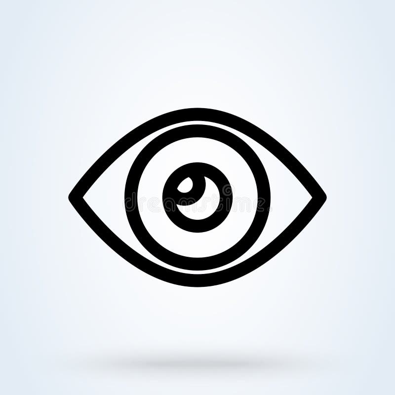 Eye Icon. Computer Vision, Image Recognition Symbols Stock Vector ...