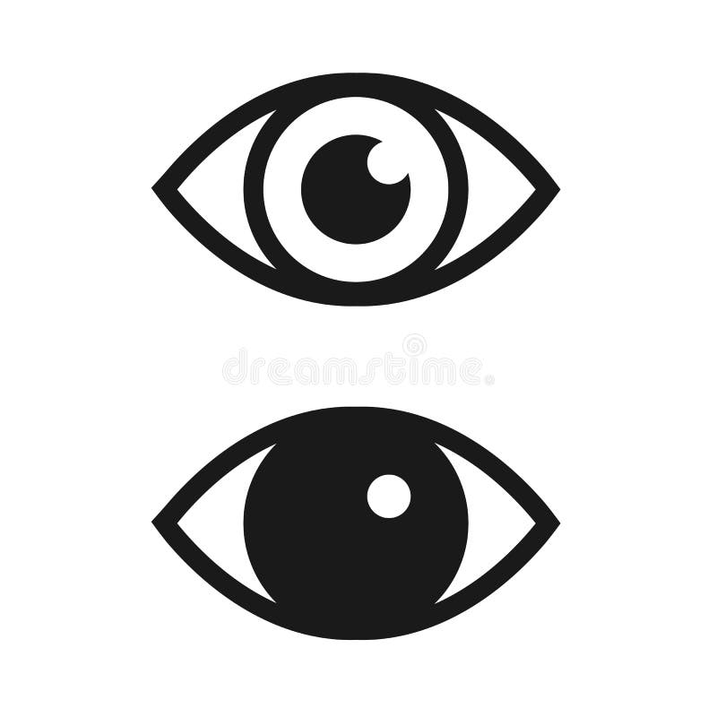 Eye icon. Different eyes stock vector. Illustration of black - 263671151