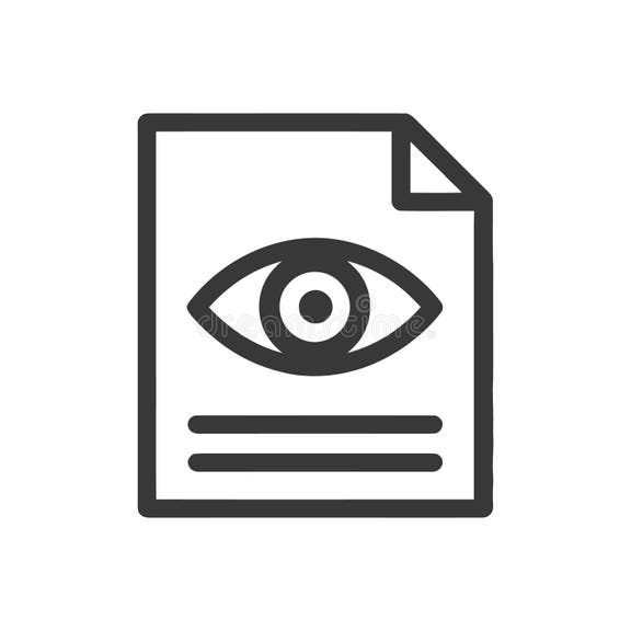 Document Review, Eye Inspection, Privacy Policy Icon Stock Vector ...