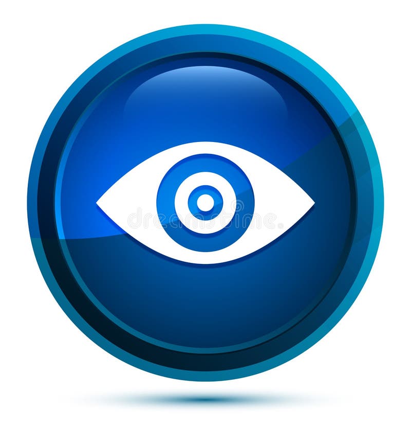 Eye Icon Elegant Blue Round Button Illustration Stock Vector ...