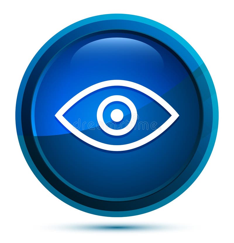 Eye Icon Elegant Blue Round Button Illustration Stock Vector ...