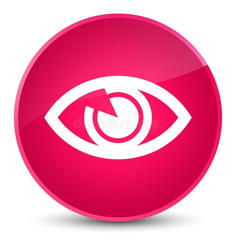 Eye Icon Elegant Pink Round Button Stock Illustration - Illustration of ...
