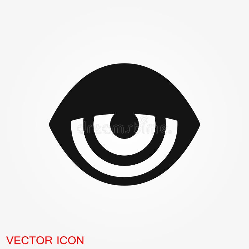Eye Icon, Flat Icon for Logo, Vector Sign Symbol Stock Illustration ...