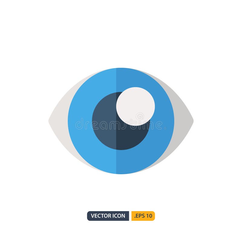 Eye Icon in Flat Style Isolated on White Background. for Your Web Site ...
