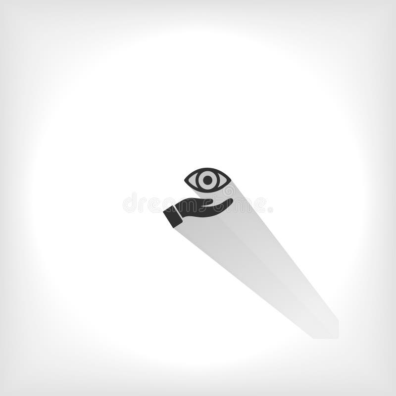The Eye Icon in the Hand Icon , Lorem Ipsum Flat Design Stock ...