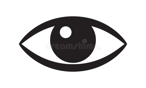 Eye Icon, Human Eye Ball Icon Stock Vector - Illustration of simple ...
