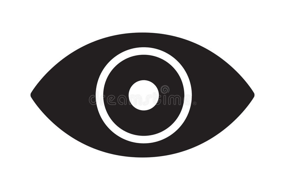 Eye Icon, Hyman Eyeball Icon. Stock Vector - Illustration of bright ...