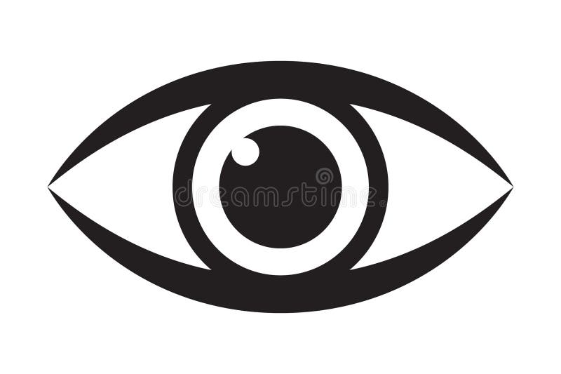 Eye Icon, Hyman Eyeball Icon. Stock Vector - Illustration of graphic ...