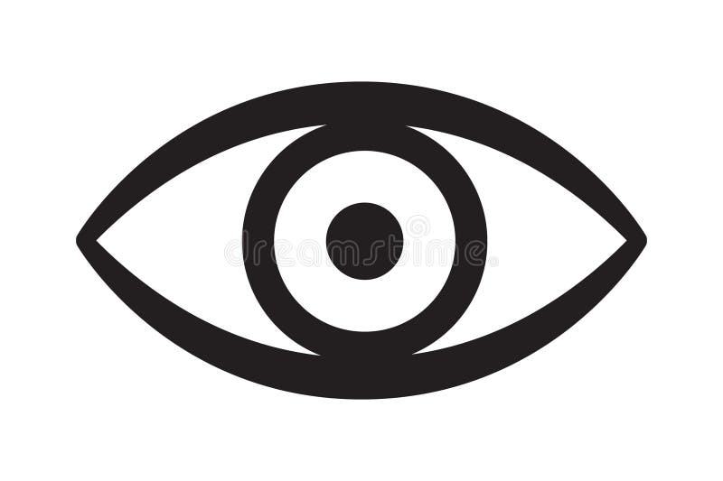 Eye Icon, Hyman Eyeball Icon. Stock Vector - Illustration of human ...