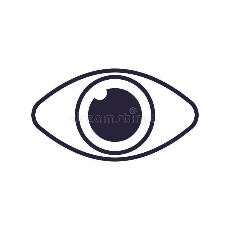 Eye Icon. Identification, Health, Research, Optics Concept. Linear and ...