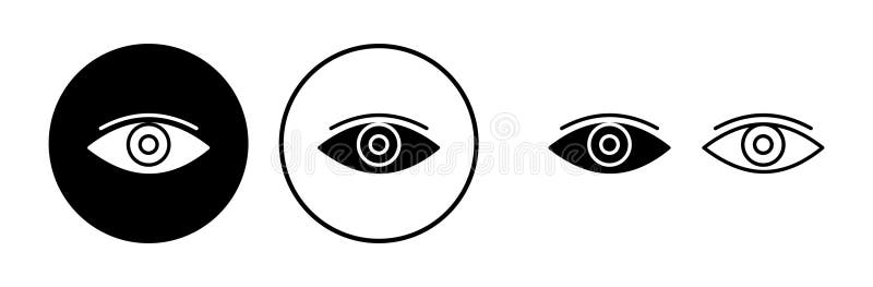 Eye Icon. Look and Vision Icon Stock Vector - Illustration of look ...