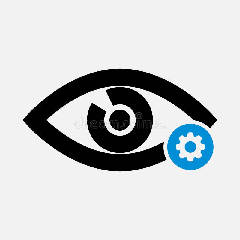 Eye Icon with Settings Sign. Eye Icon and Customize, Setup, Manage ...