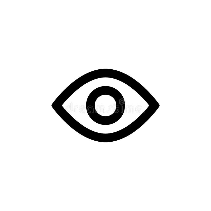 Eye Icon for Simple Flat Style Ui Design Stock Vector - Illustration of ...