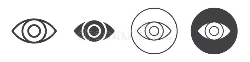Eye Icon Simple Outline Vector Logo Stock Illustration - Illustration ...