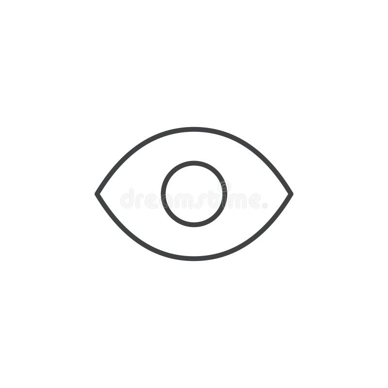 Eye Icon Symbolizing Vision or View Stock Vector - Illustration of ...