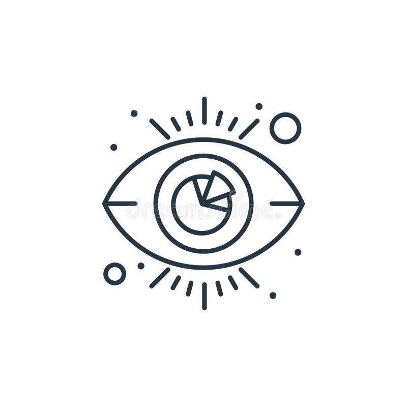 Eye Icon Vector from Digital Marketing Concept. Thin Line Illustration ...