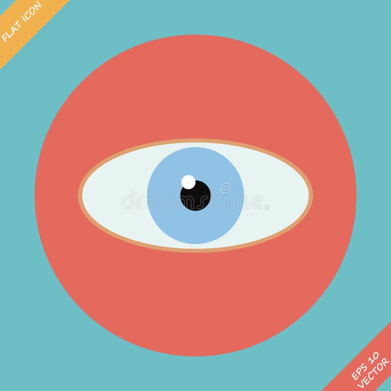 Eye Icon - Vector Illustration. Flat Design Stock Vector - Illustration ...