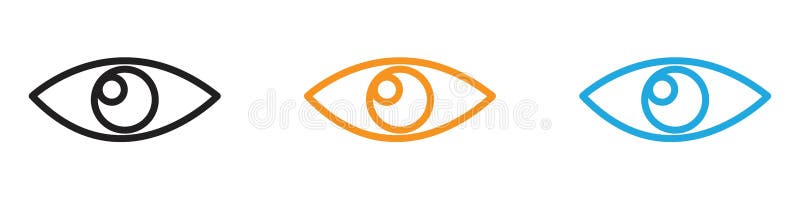 Eye Icon Vector Logo Set Collection for Web App Ui Stock Illustration ...