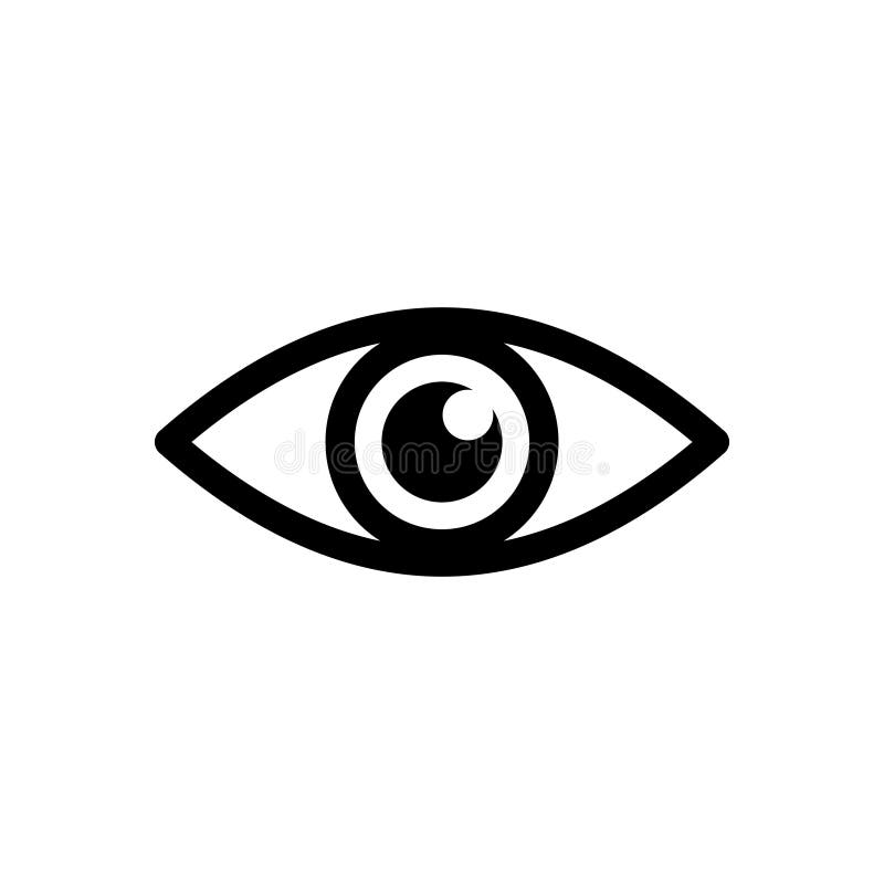 Eye Icon Vector. Look and Vision Icon Stock Vector - Illustration of ...