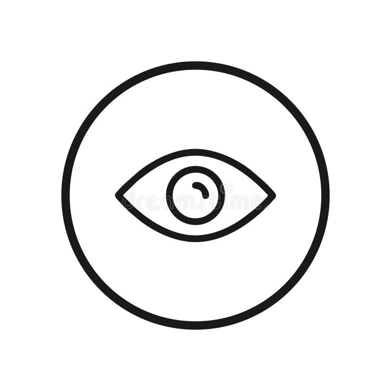 Eye Icon Vector. Look and Vision Symbol Stock Vector - Illustration of ...