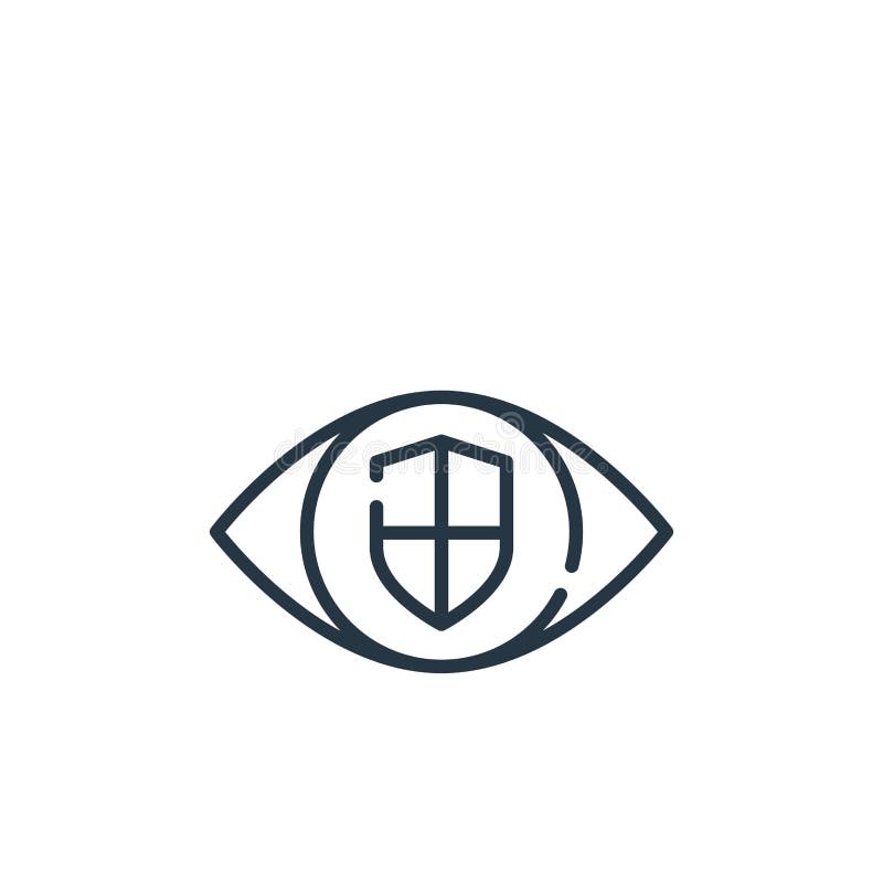 Eye Icon Vector from Smart City Concept. Thin Line Illustration of Eye ...