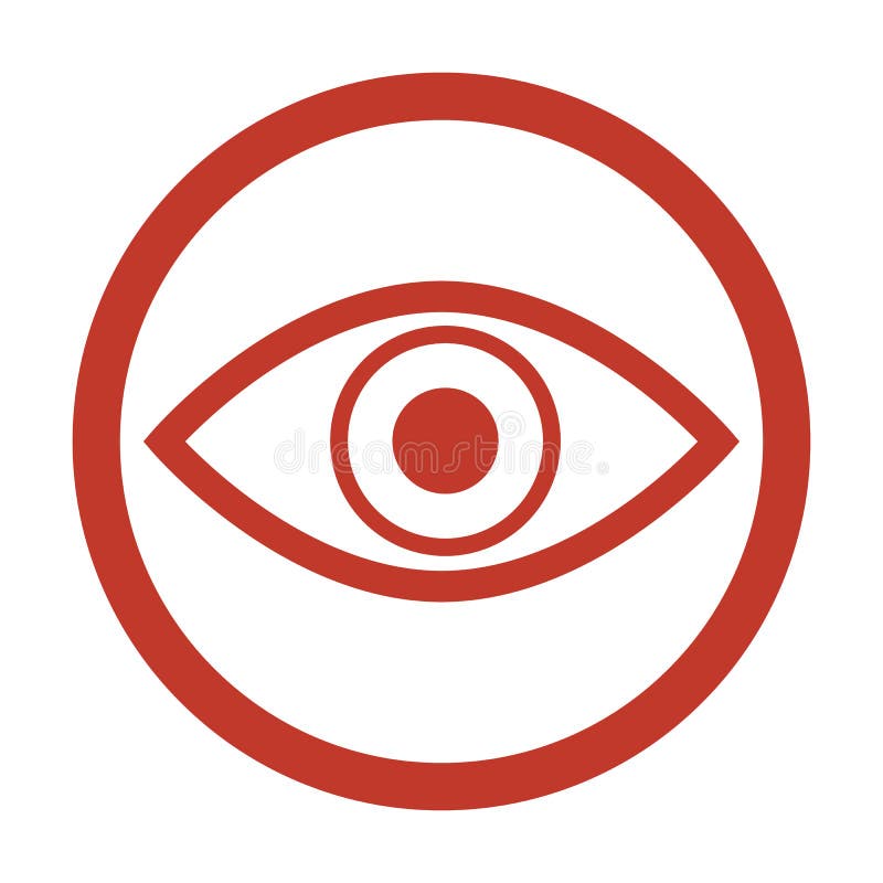 Eye Icon on White Background. Stock Illustration - Illustration of ...