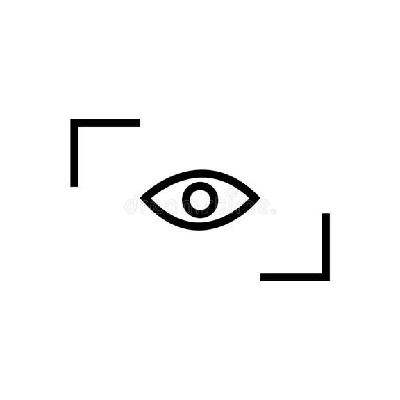 Eye icon on white stock illustration. Illustration of anatomy - 300020895