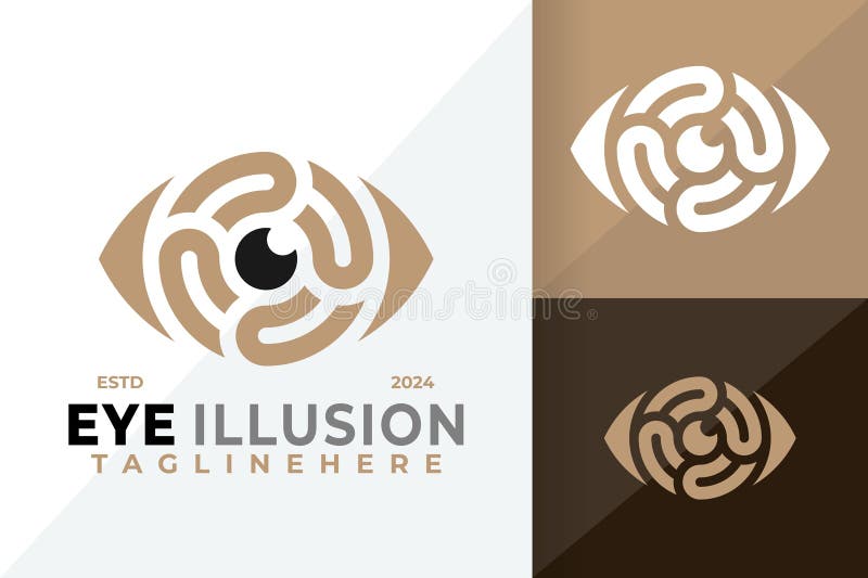 Eye Illusion Symbol Logo Icon Vector Design Illustration Stock Vector ...