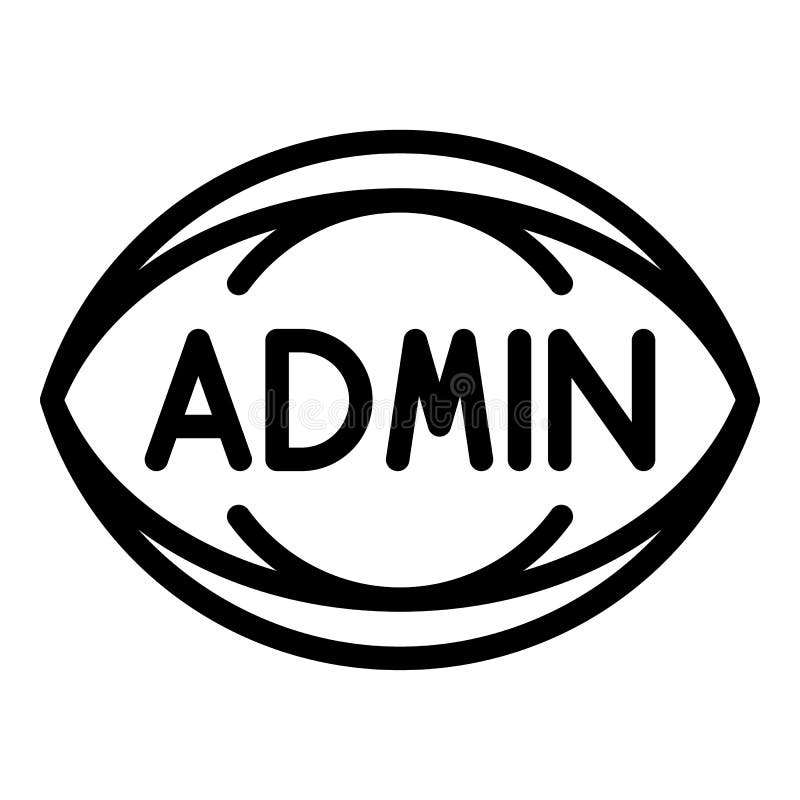 Admin Icon In Trendy Design Style. Admin Icon Isolated On White ...