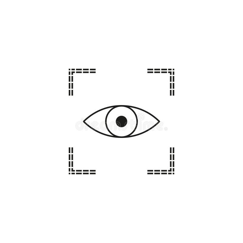 Eye Inside Focus Frame Icon. Vision Tracking Symbol. Minimalist ...