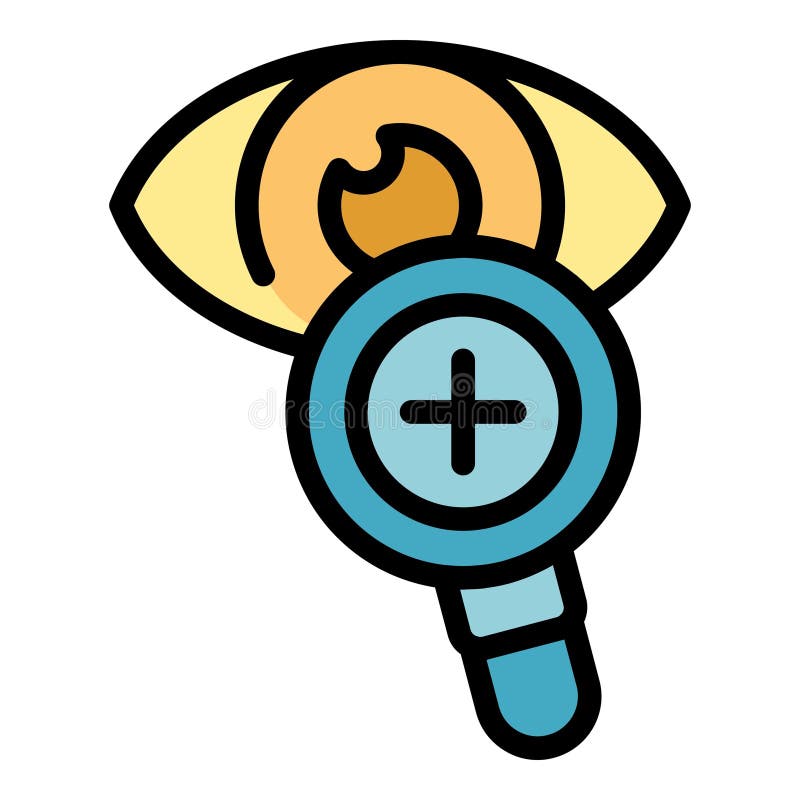 Eye Inspection Icon Vector Flat Stock Vector - Illustration of ...