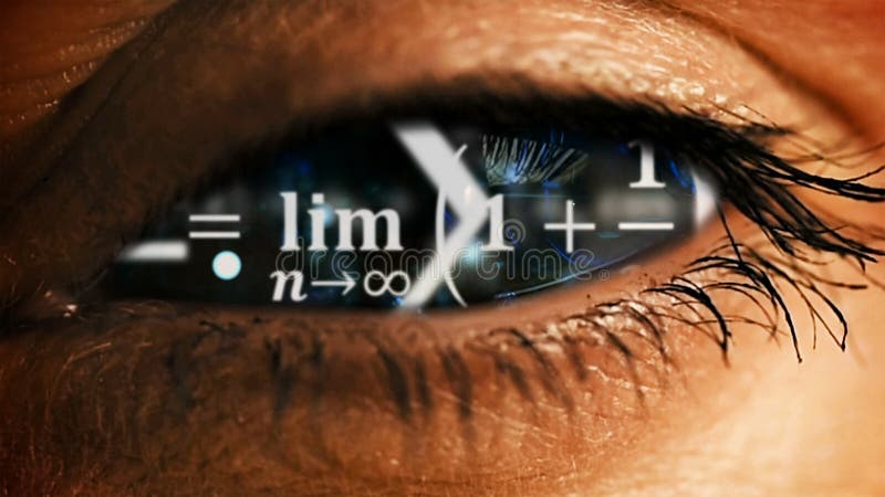Eye Iris with Math Equations Mess Inside Stock Illustration ...