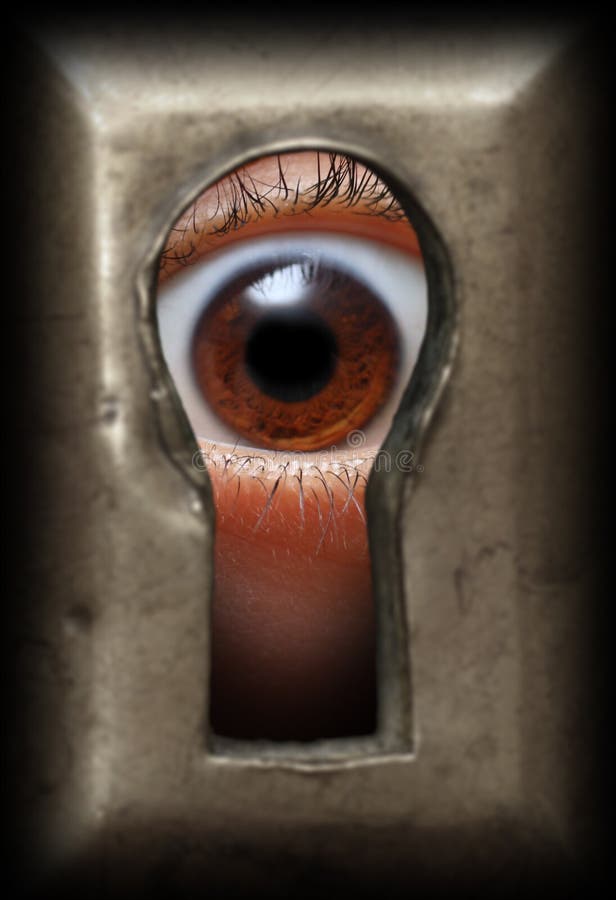 Eye in keyhole stock photo. Image of concepts, burglar - 11865634