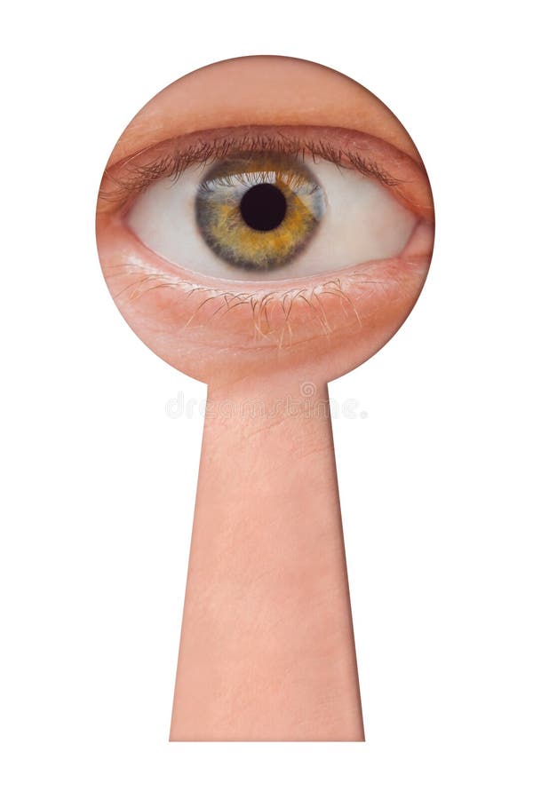 Eye in keyhole stock image. Image of circle, eyelash - 11155789