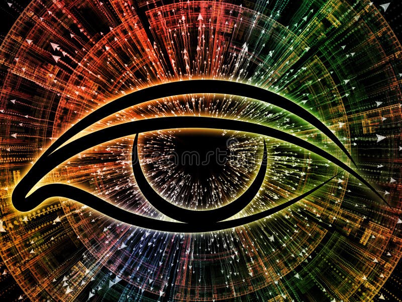 Emergence of Visual Information Stock Illustration - Illustration of ...